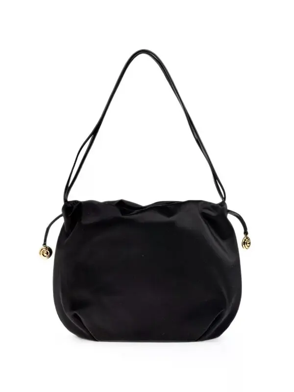 LIFFNER Satin Drawstring Shoulder Bag - Black