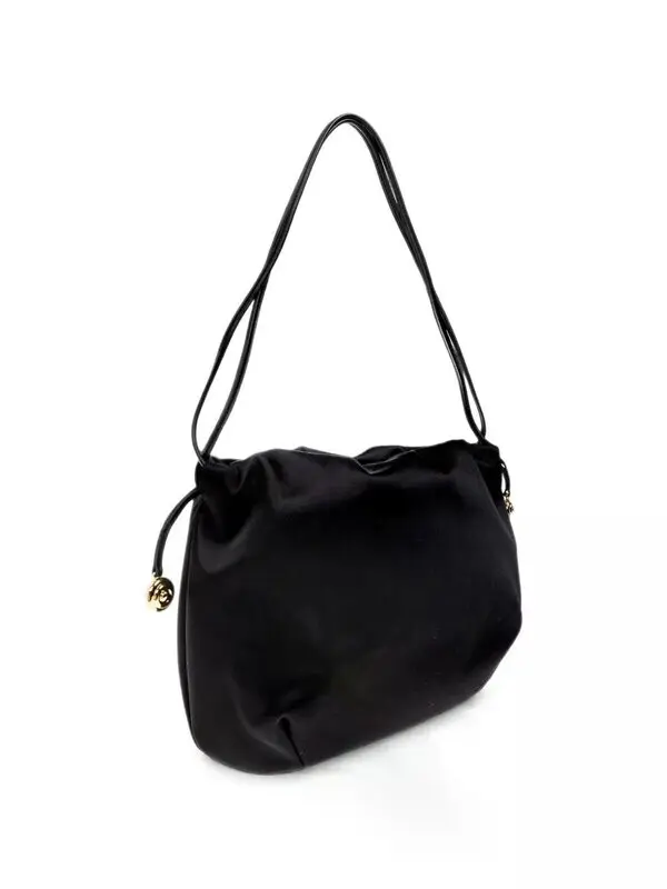 LIFFNER Satin Drawstring Shoulder Bag - Black