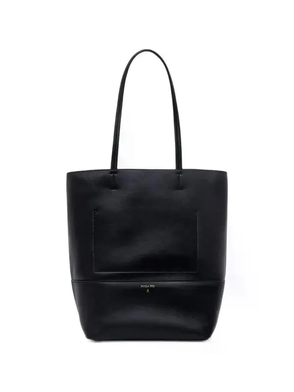 Patrizia Pepe Logo-print Leather Tote Bag