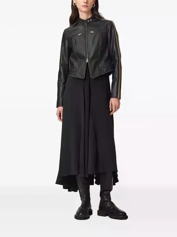 ALLSAINTS Tiggy Side-stripe Leather Jacket