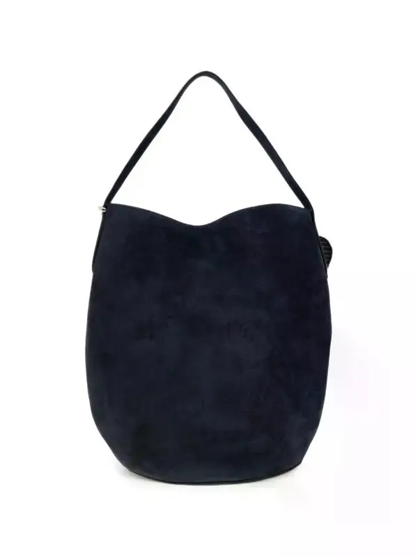 LIFFNER Large Suede Buckle-detail Bucket Bag - Blue