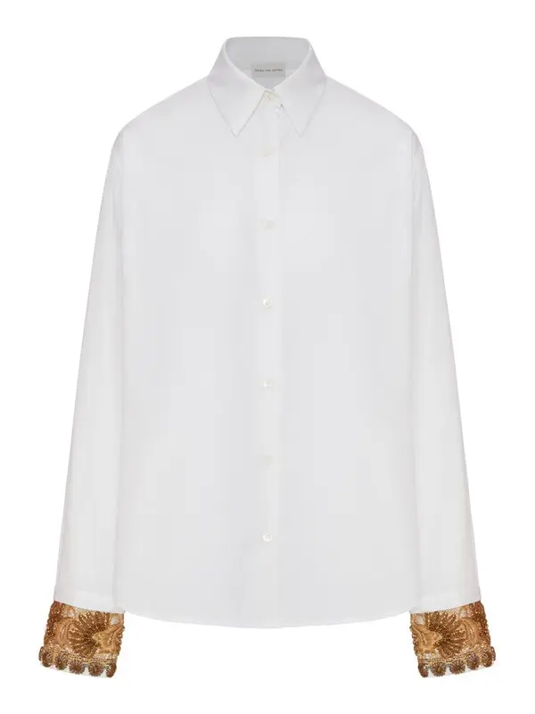 Dries Van Noten Shirt With Embroidered Cuffs
