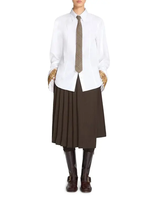 Dries Van Noten Shirt With Embroidered Cuffs