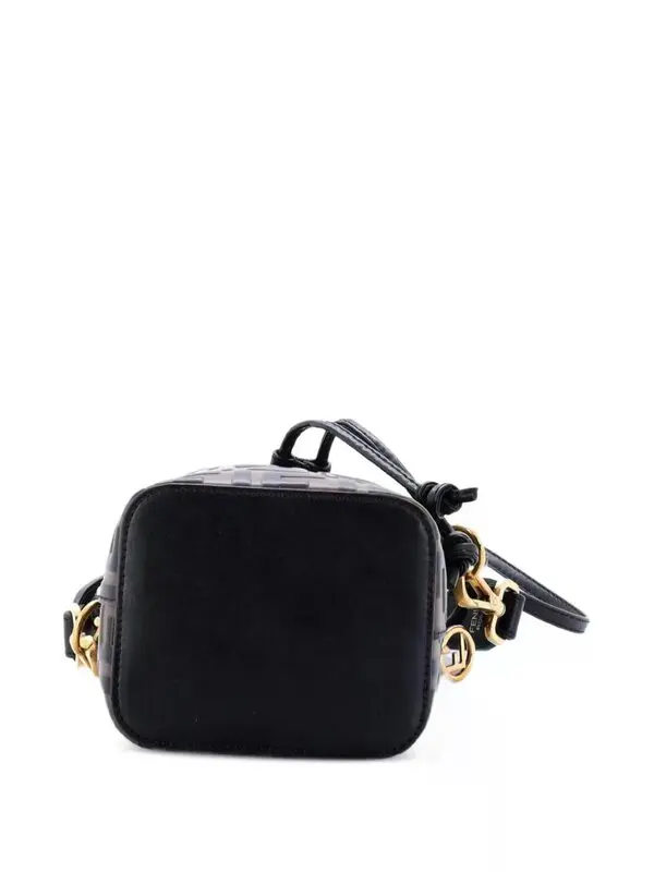 Fendi Mon Tresor Zucca Embossed Leather Mini Bucket Bag