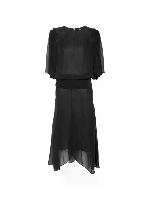 MARANT ETOILE Firda Floral-print Ruffled Midi Dress - Black