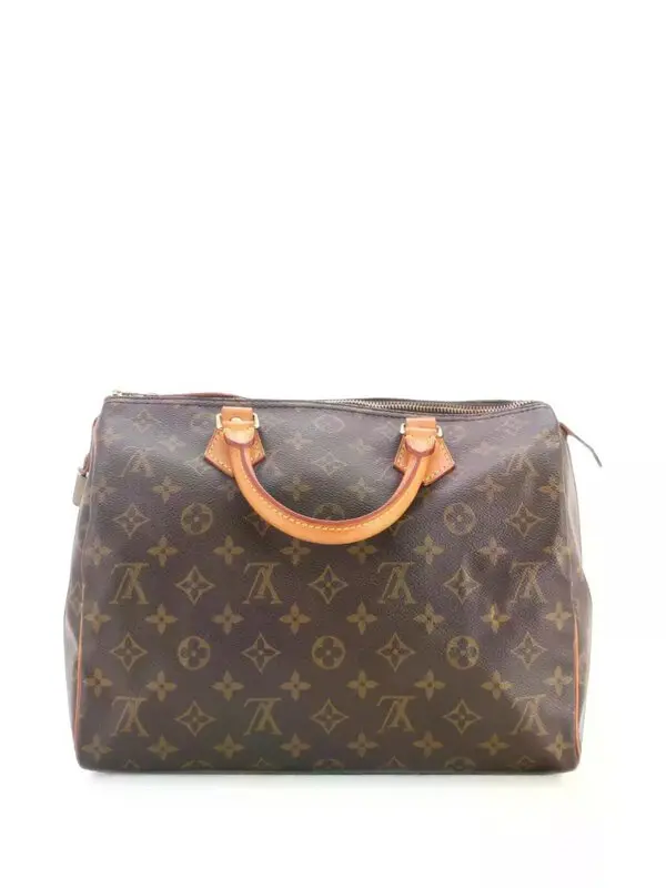 LOUIS VUITTON Speedy Handbag Monogram Canvas 30 Satchel - Brown