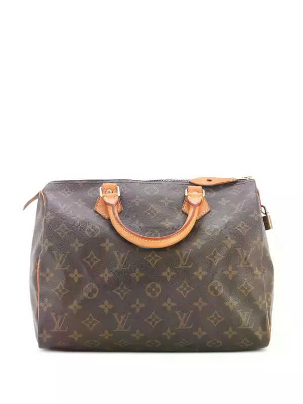 LOUIS VUITTON Speedy Handbag Monogram Canvas 30 Satchel - Brown