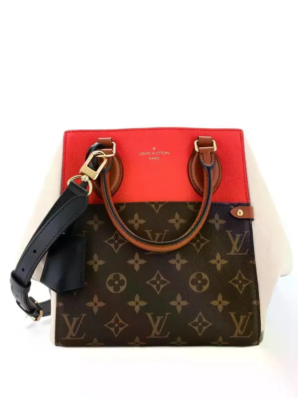 LOUIS VUITTON Fold Tote Monogram Canvas And Leather Pm Satchel