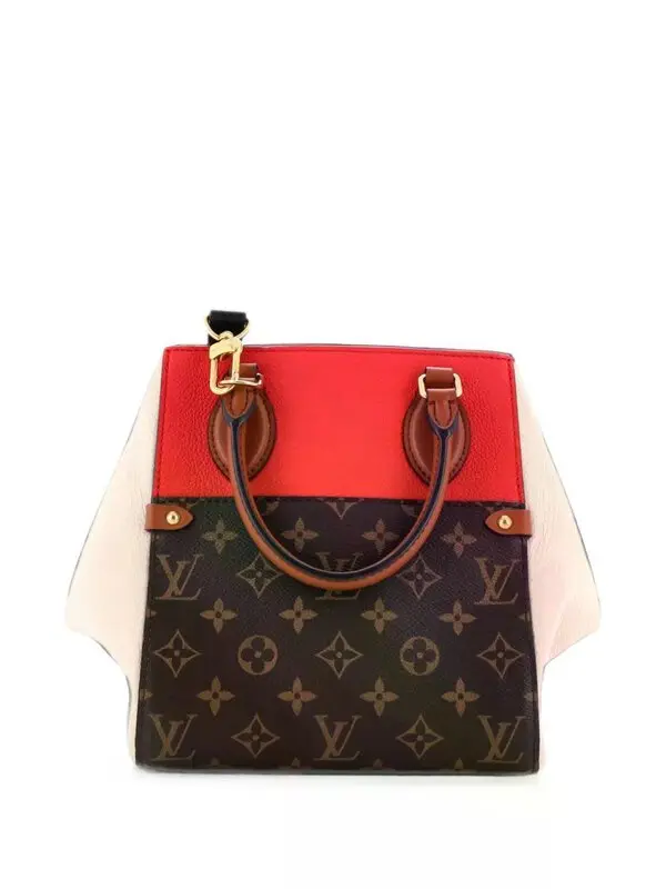 LOUIS VUITTON Fold Tote Monogram Canvas And Leather Pm Satchel