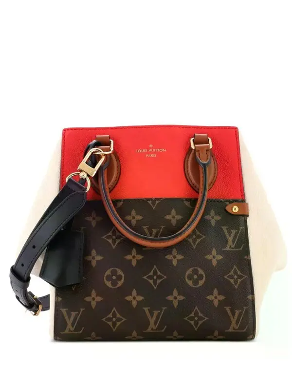LOUIS VUITTON Fold Tote Monogram Canvas And Leather Pm Satchel - Brown