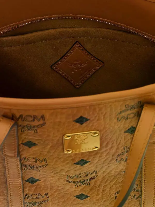 Mcm Small Toni Visetos Monogram Tote Bag