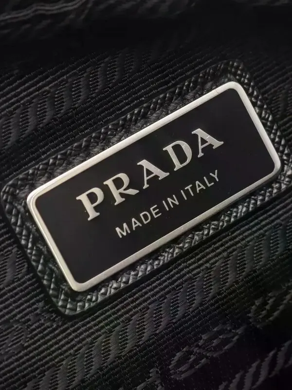 Prada 2010s Re-nylon Saffiano Leather Shoulder Bag - Black