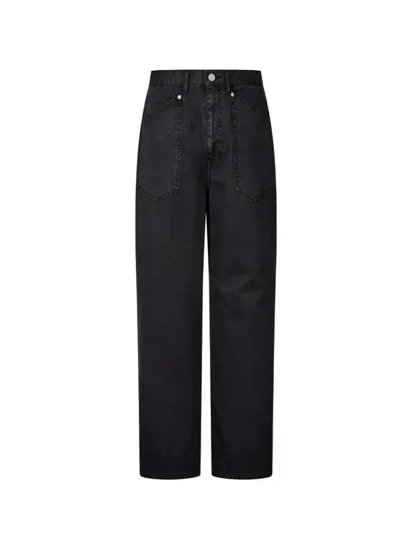STUDIO TOMBOY Herringbone-pattern Straight-leg Jeans