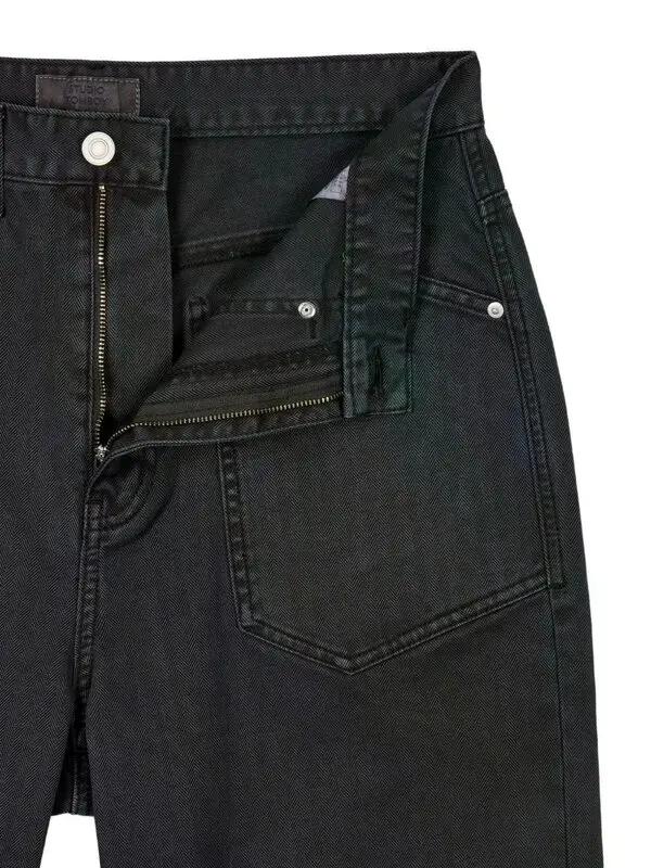 STUDIO TOMBOY Herringbone-pattern Straight-leg Jeans