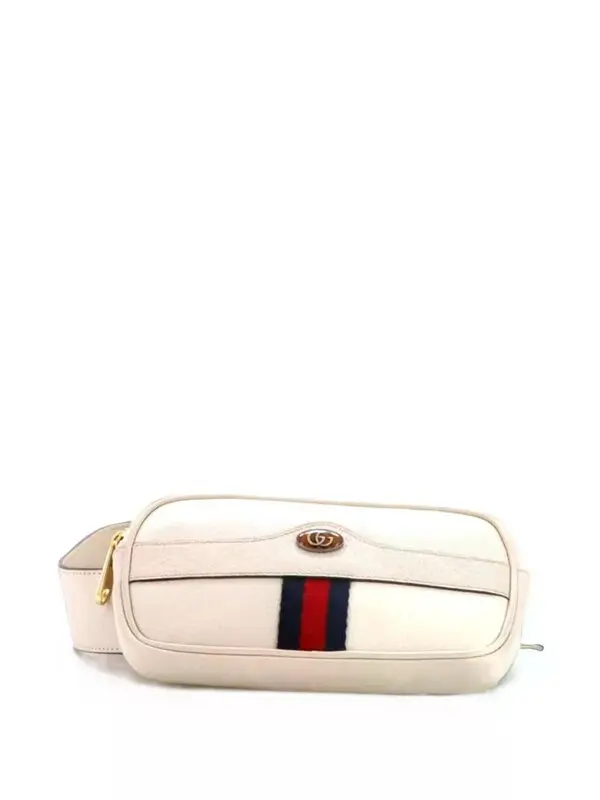 Gucci Ophidia Leather Mini Belt Bag - Neutrals