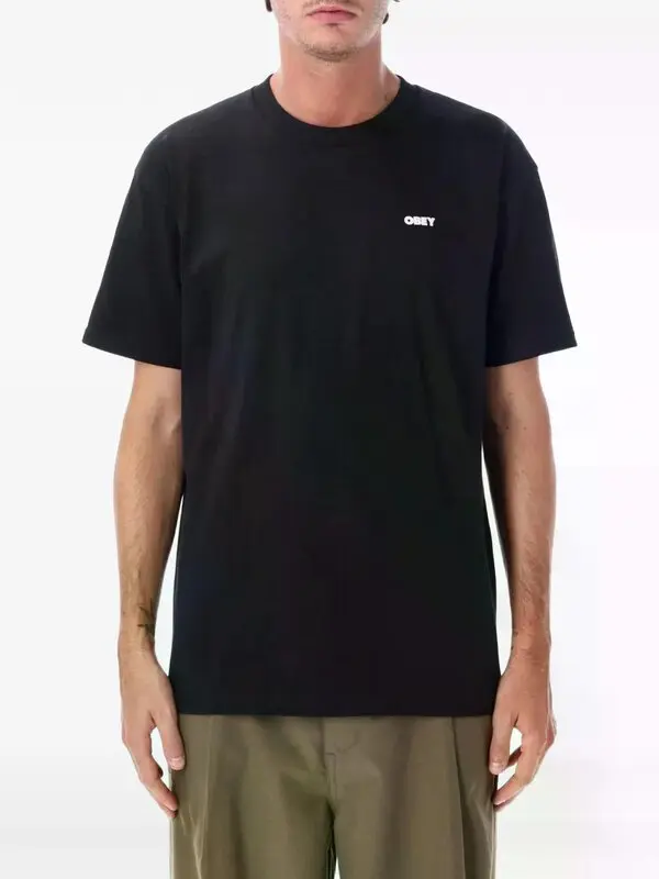 Obey Resistance Skull Logo-print T-shirt - Black