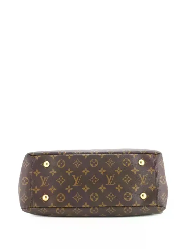 LOUIS VUITTON Pallas Tote Monogram Canvas With Leather Shoulder Bag - Brown