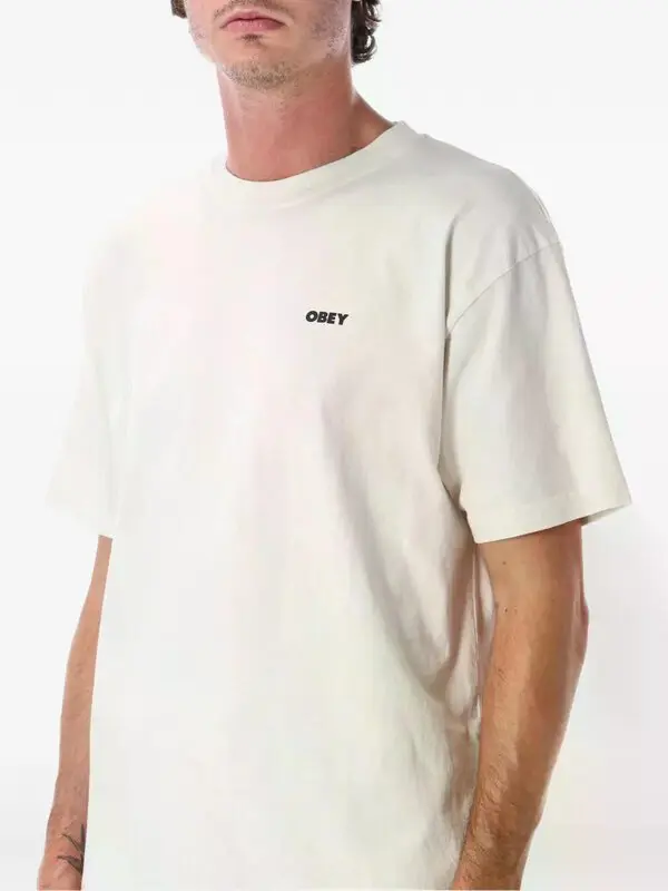 Obey Bold Icon Face Pigment Logo-print T-shirt