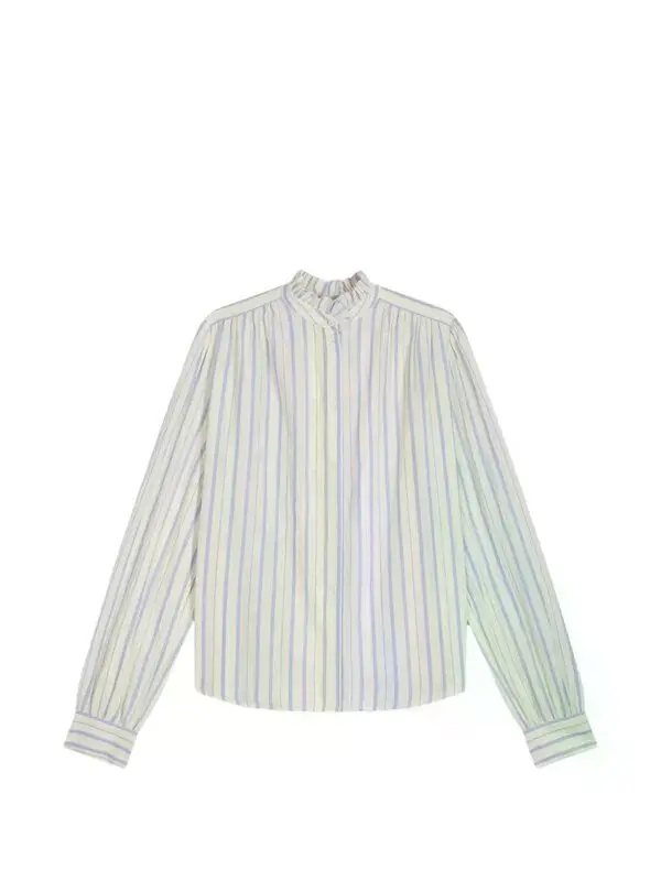 Vanessa Bruno Hilda Striped Ruffled Blouse