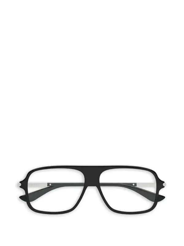 Alexander McQueen Pilot Frame Glasses - Black