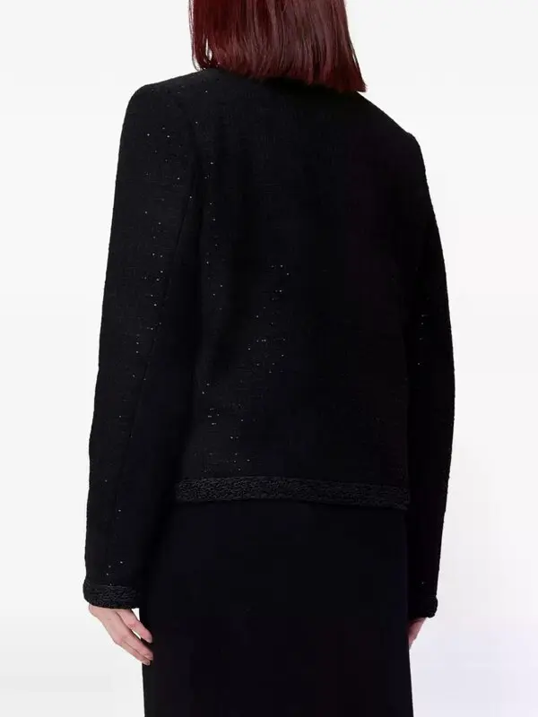 Fabiana Filippi Sequin-embellished Braided-trim Jacket - Black