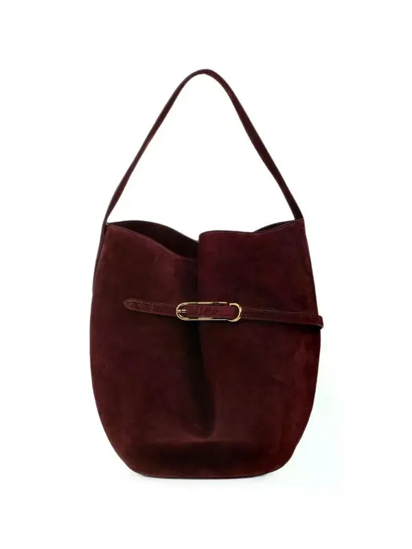 LIFFNER Large Buckle-detail Suede Tote Bag - Red