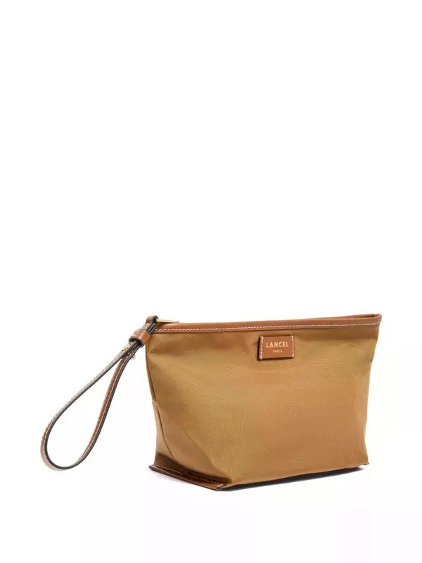 LANCEL Mistral Leather-trim Clutch Bag - Neutrals