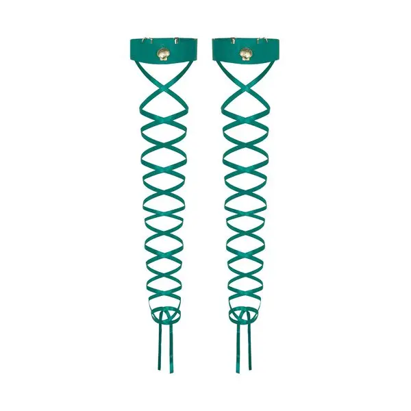 EMPRESS MIMI Venus Leg Wraps With Shell Detail - Green