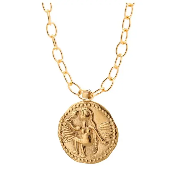 GODDESS CHARMS Virgo Zodiac Charm Necklace Set Vermeil - Gold