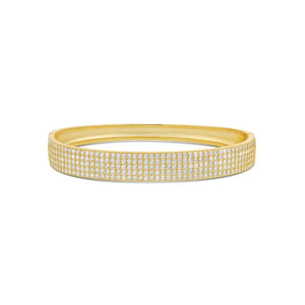 SHYMI Wide Pave Bangle - Gold