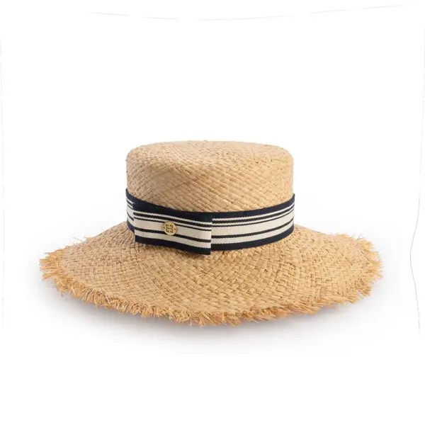 SIBI HATS Neutrals I Am Marina Handmade Raffia Straw Hat - Blue/red/white