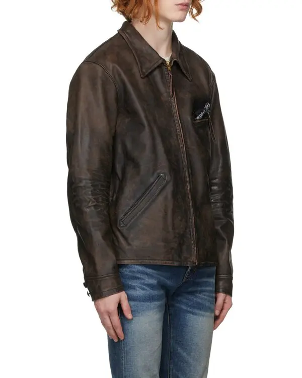 Ralph Lauren Zipped Leather Jacket