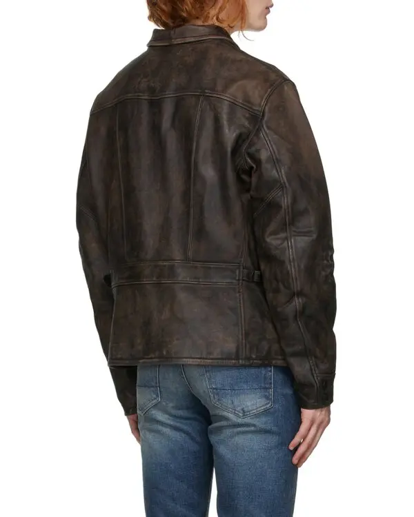 Ralph Lauren Zipped Leather Jacket