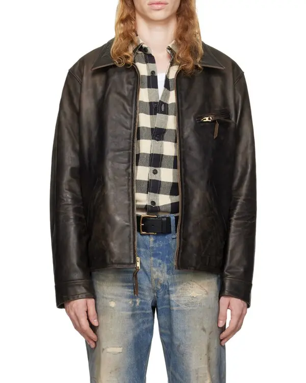 Ralph Lauren Zipped Leather Jacket
