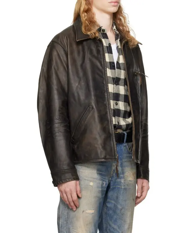Ralph Lauren Zipped Leather Jacket