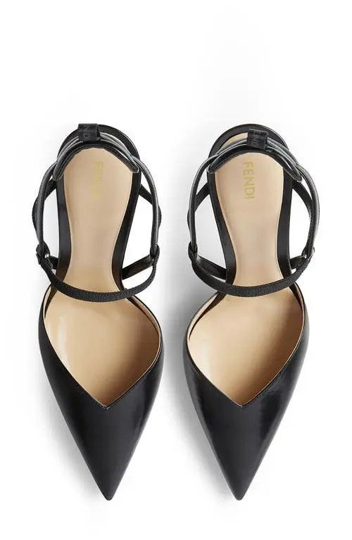 Fendi Very Colibrì Slingback Pump - F0qa1 Nero