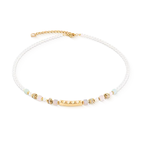 COEUR DE LION Beads & Pearls Spike Necklace - Pastel