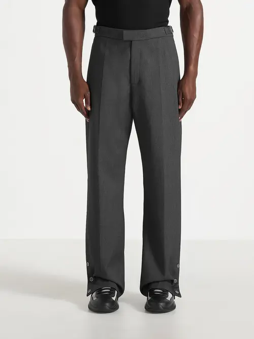 Manière De Voir Boris Tailored Button Cuff Trousers - Grey