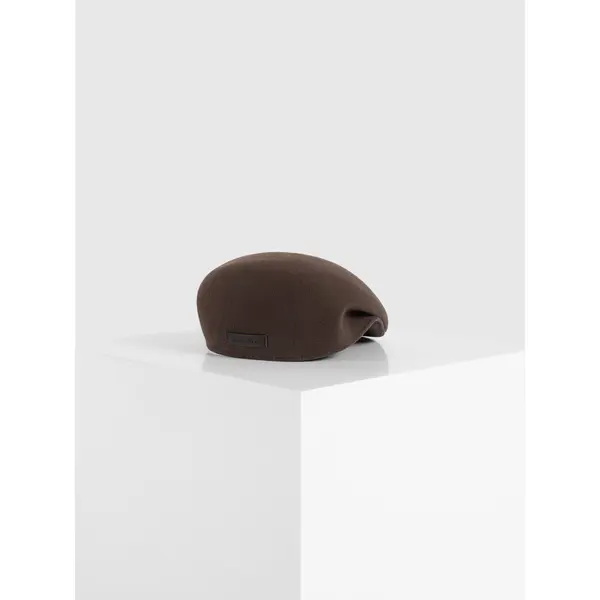 Manière De Voir Amos Wool Flat Cap - Brown