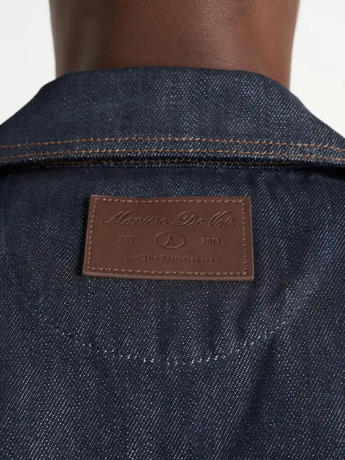 Manière De Voir Abel Boxy Double Breasted Denim Shirt - Indigo
