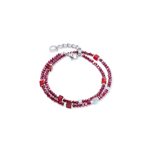 COEUR DE LION Joyful Colours Flex Bracelet - Red-silver
