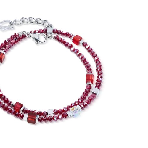 COEUR DE LION Joyful Colours Flex Bracelet - Red-silver