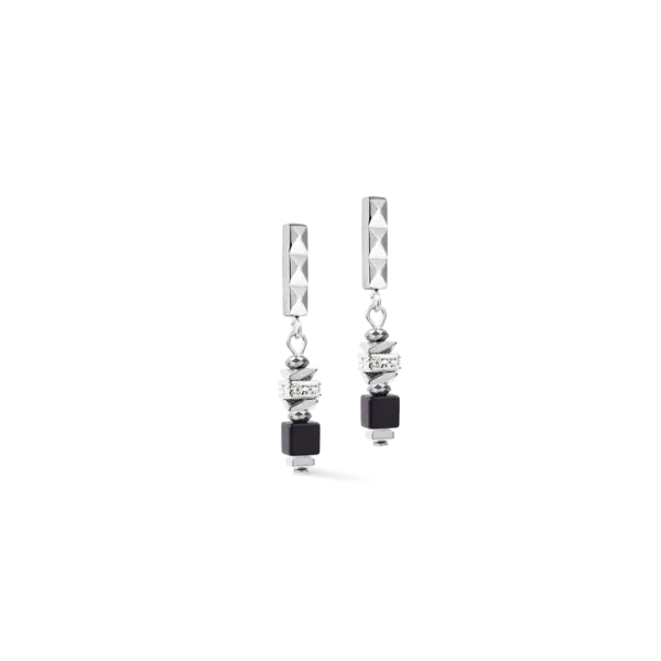 COEUR DE LION Beads & Pearls Spike Drop Earrings - Anthracite