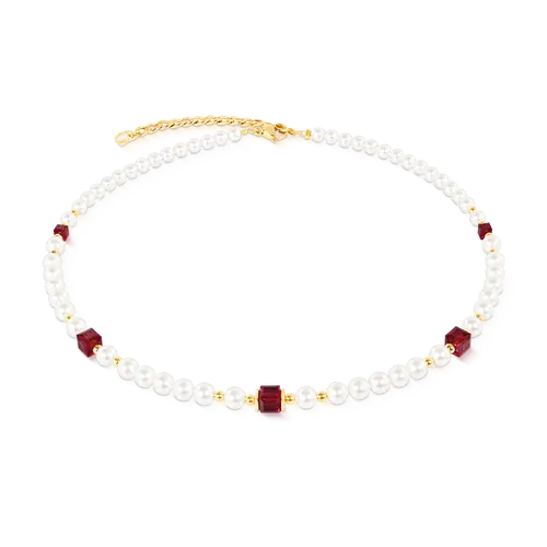 COEUR DE LION Cocktail Pearls Necklace - Ruby