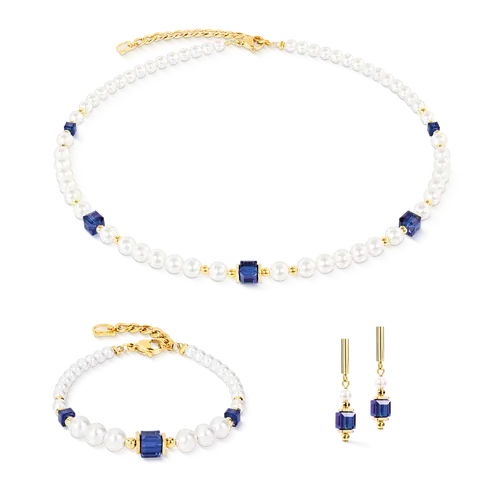 COEUR DE LION Cocktail Pearls Necklace - Sapphire