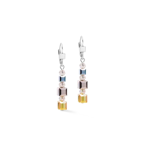 COEUR DE LION Geocube® Precious Nature Drop Earrings Tricolor Sand - Beige