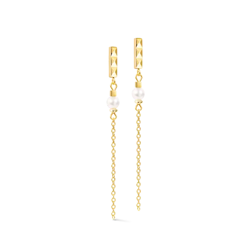 COEUR DE LION Drop Earrings Slider Pearl Spike - White-gold