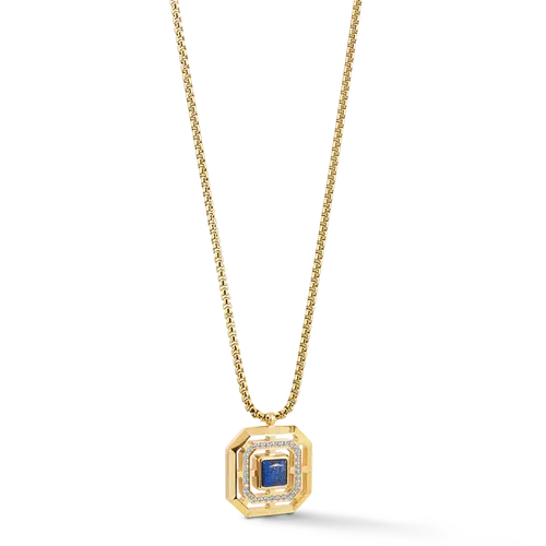 COEUR DE LION Necklace Amulet Icon Frame Pure - Lapis Gold