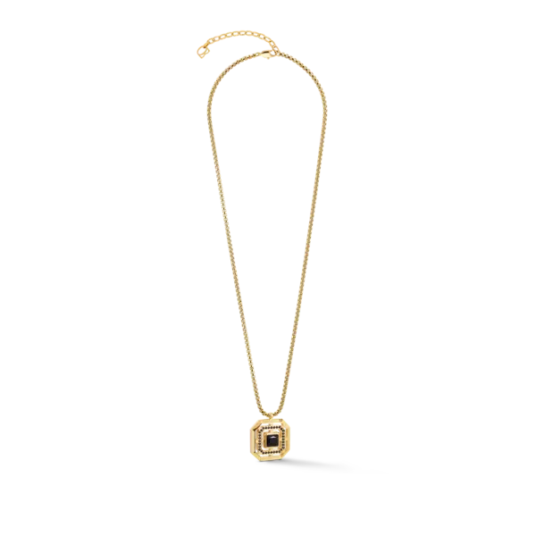 COEUR DE LION Necklace Amulet Icon Frame Pure - Noir Gold