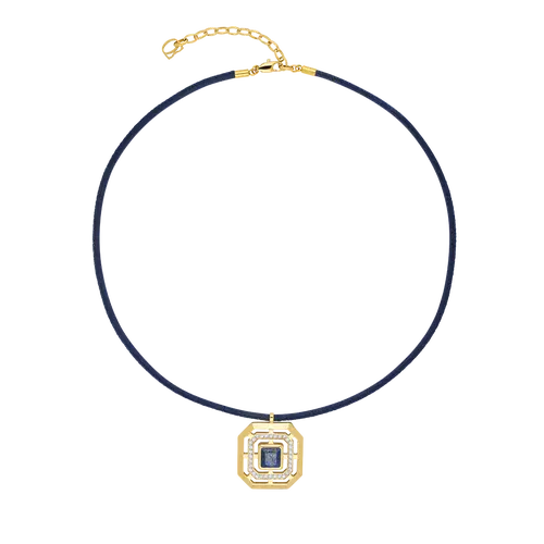 COEUR DE LION Necklace Amulet Icon Frame Soft - Lapis Gold
